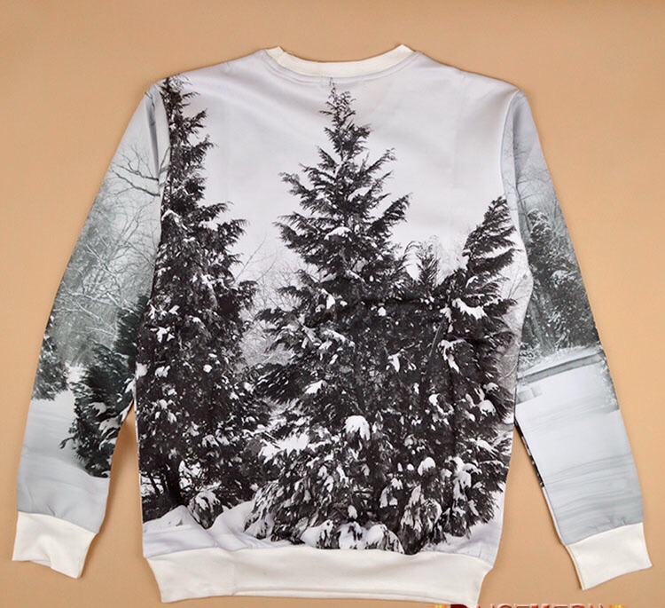 Snow Winter Printed Sweatshirts Sweater For Women Men on Luulla